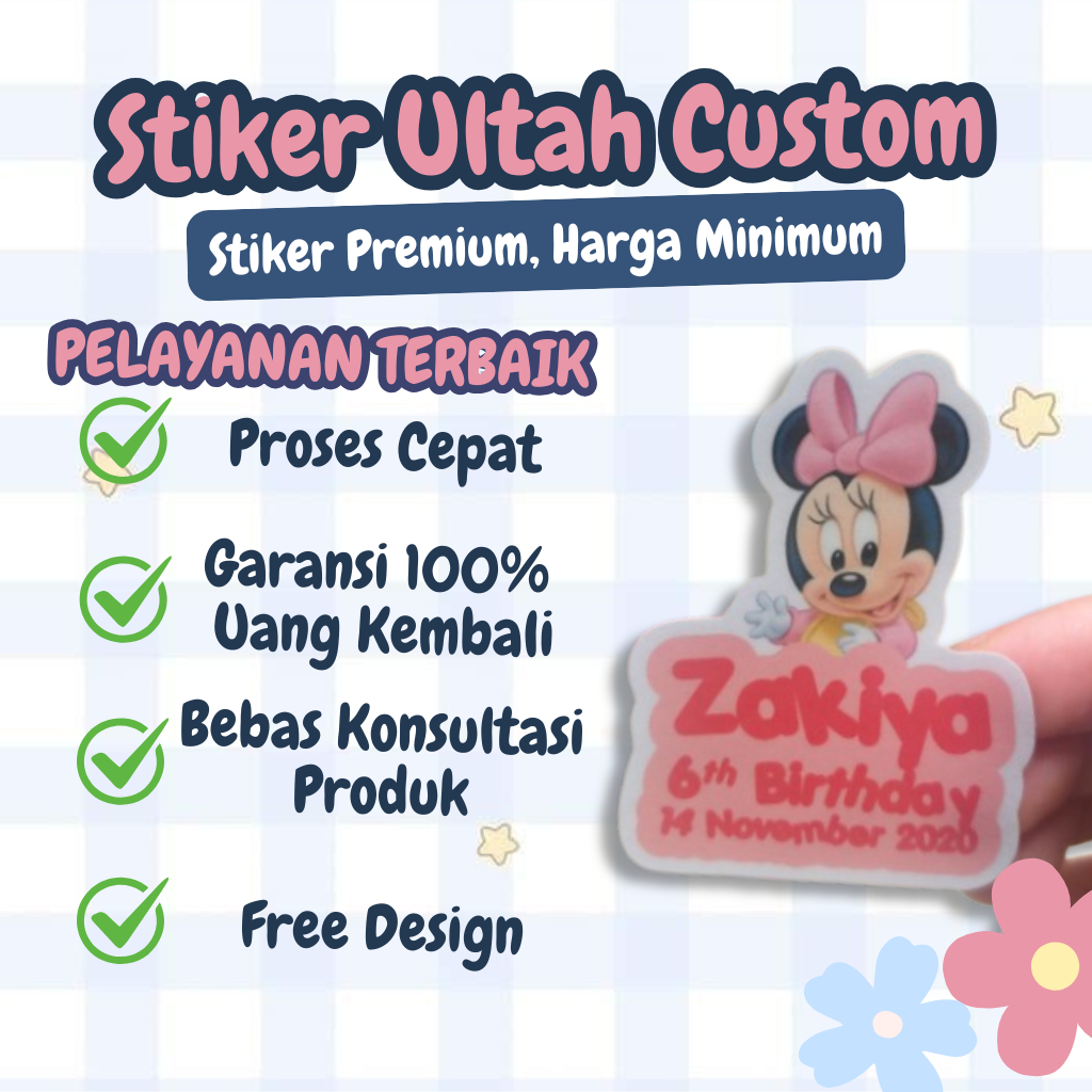 Jual 28 PCS Stiker Ulang Tahun Anak Stiker Ultah Free Design Template ...