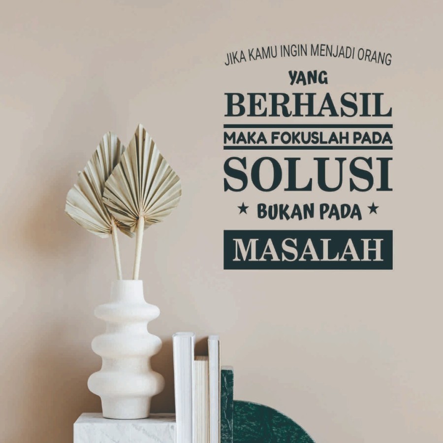 Jual Cutting Sticker Quotes Wall Dinding Kaca Kantor Kata Bijak ...