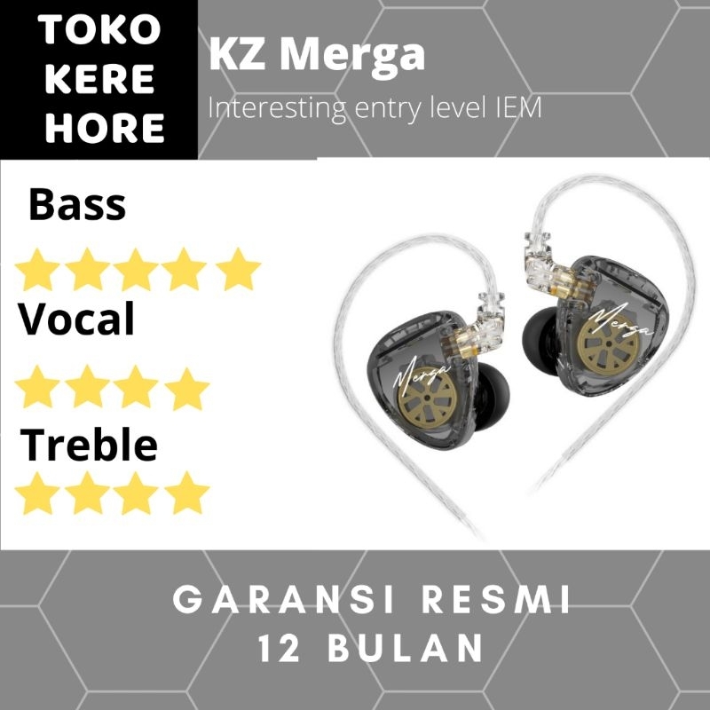 Jual KZ MERGA Dual Dynamic Driver IEM Excellent Frequency Curve with Mic | Shopee Indonesia