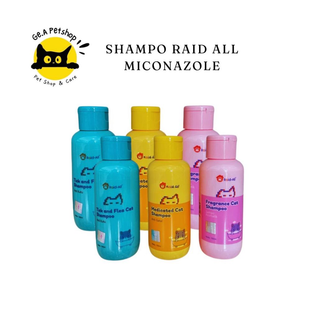 Jual Raid All Cat Shampoo Kucing 100ml ( Anti Kutu / Anti Jamur / Wangi ...