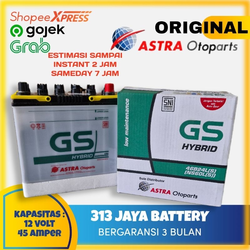 Jual AKI BASAH GS ASTRA HYBRID NS60LS / 46B24LS KIJANG INNOVA BESIN , YARIS , VIOS AVEGA ...