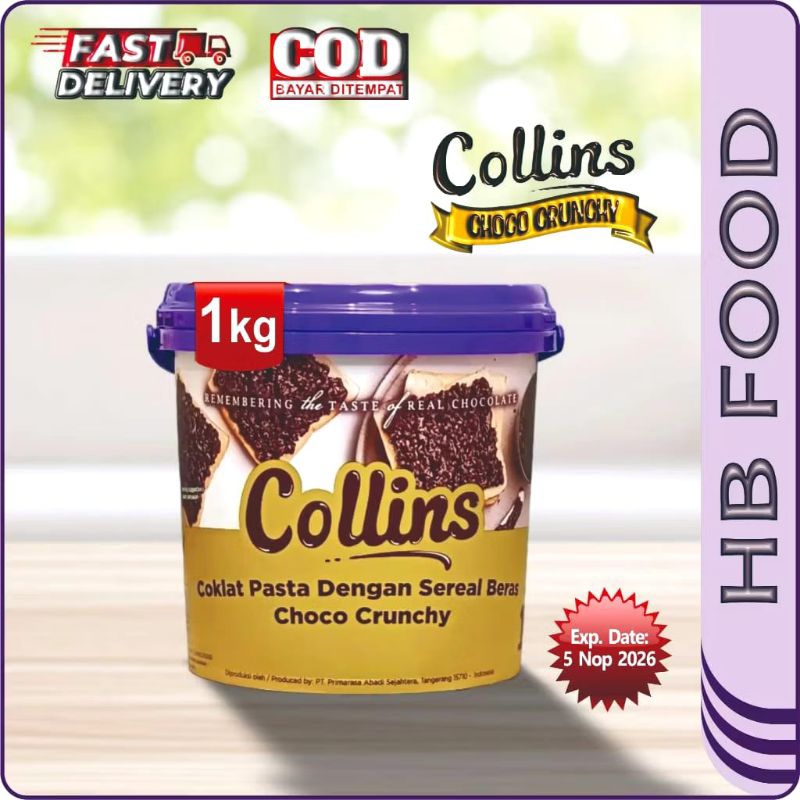 Jual Collins Choco Crunchy 1 Kg Coklat Pasta dengan malt krispi ...