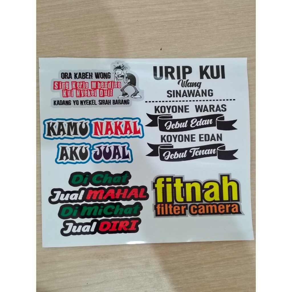 Jual sticker kata-kata viral 2024 | Shopee Indonesia