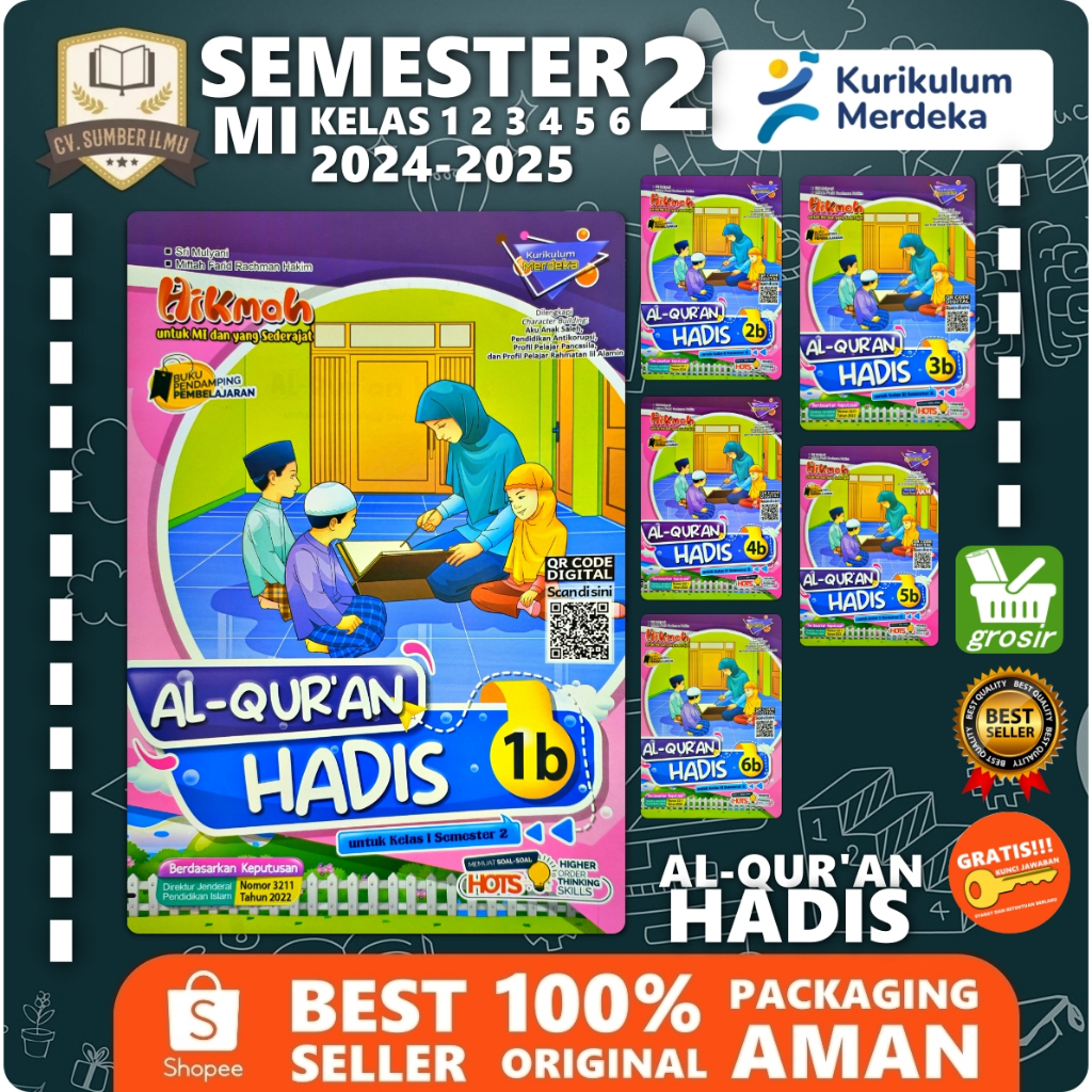 Jual LKS AL-QUR'AN HADIS MI KELAS 1 2 3 4 5 6 SEMESTER 2 2024-2025 | HIKMAH PUTRA NUGRAHA ...