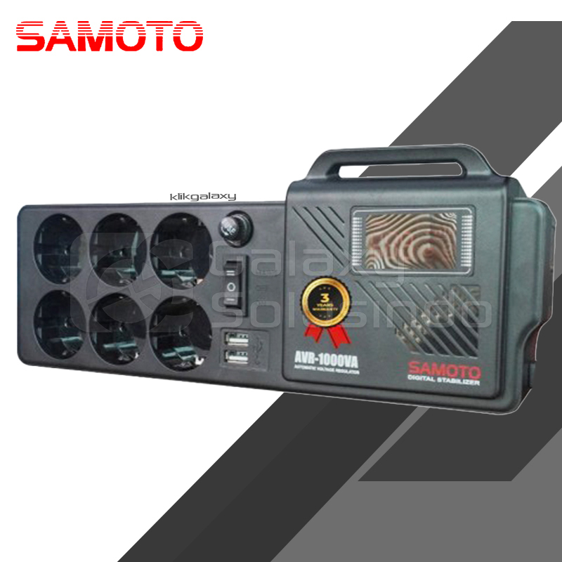 Jual SAMOTO AVR1000G - 1000VA Relay Control With LED Display Germany ...