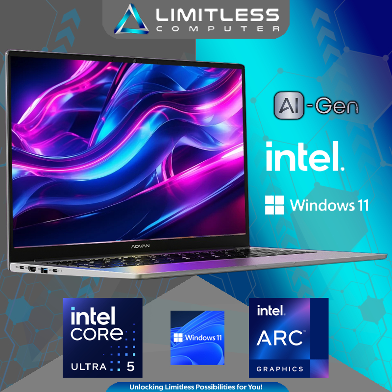 Jual Advan AI GEN Intel Ultra 5 125H 16GB 512GB Intel Arc Graphics FHD IPS Win 11 Laptop ...