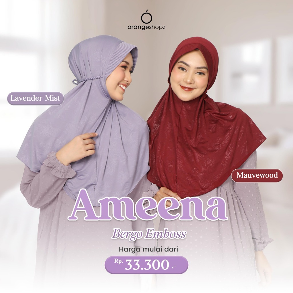 Jual Bergo Hijab Instan Tekstur Ameena Emboss Jersey | Shopee Indonesia