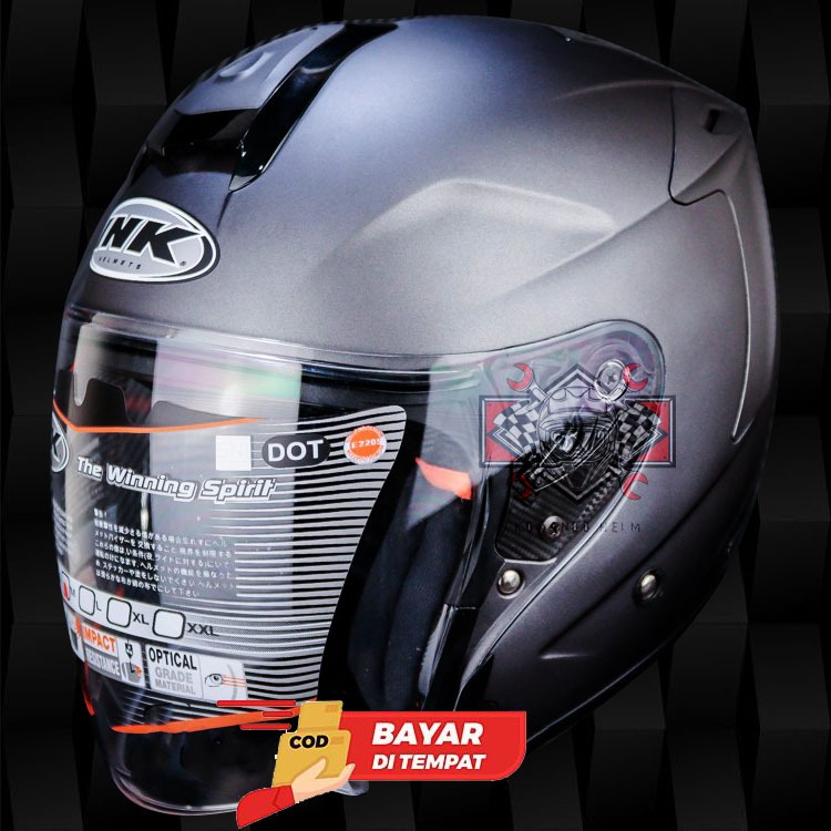 Jual HELM INK DYNAMIC SOLID GUNMETAL DOFF - SINGLE VISOR | Shopee Indonesia