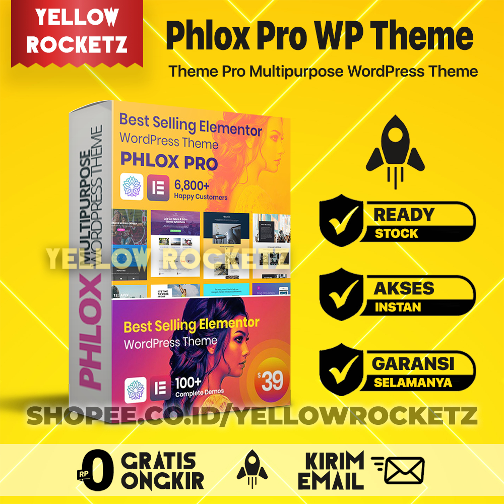 Jual PHLOX PRO Theme Elementor WordPress WP Theme Lifetime | Shopee ...
