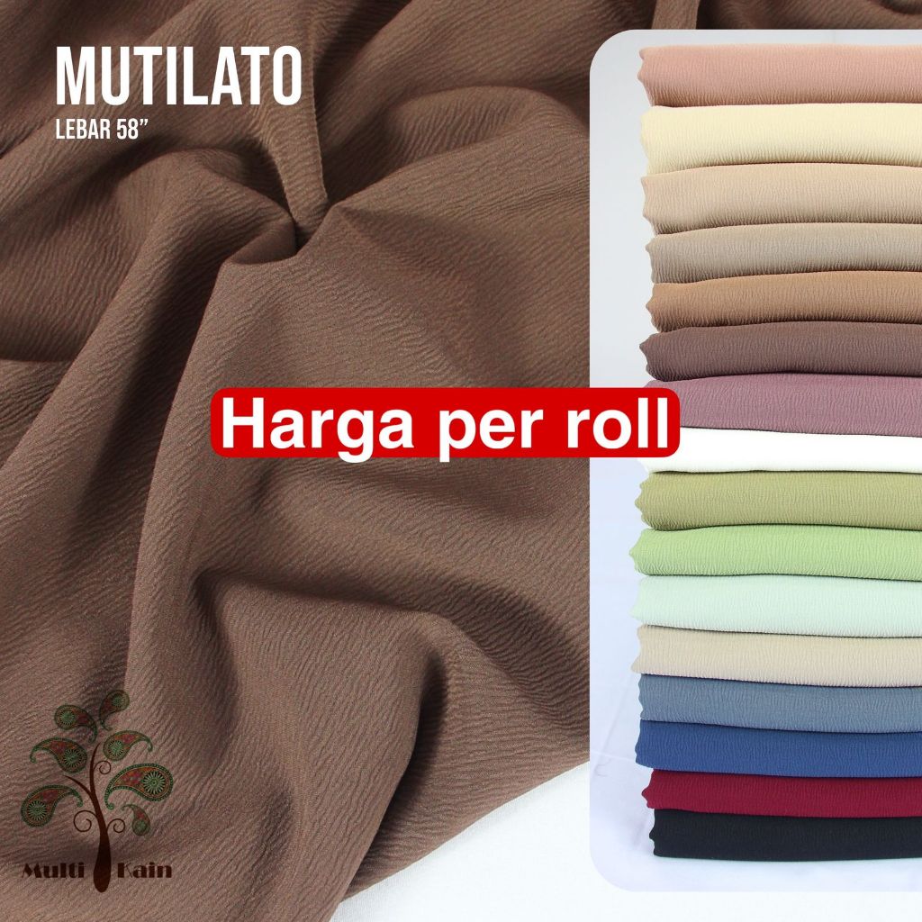 Jual Multi kain mutilato 4-ways spandex harga per roll | Shopee Indonesia
