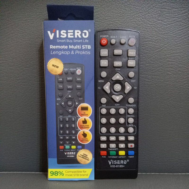 Jual Remote STB Visero Vio-818S+ | Shopee Indonesia