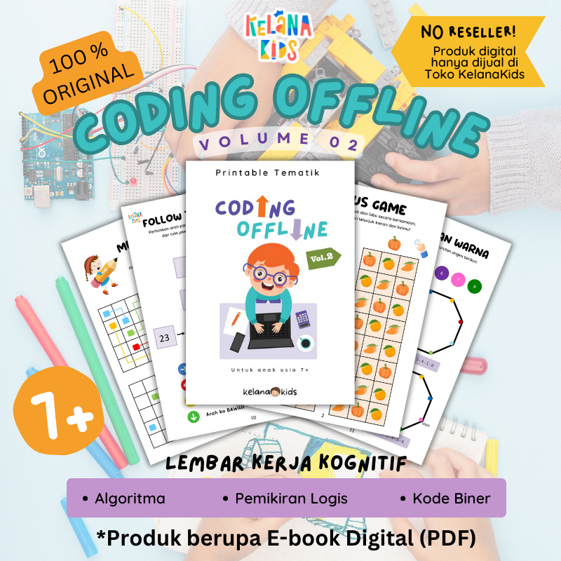 Jual Printable Worksheet Coding Offline for Kids 30+ Lembar Buku ...