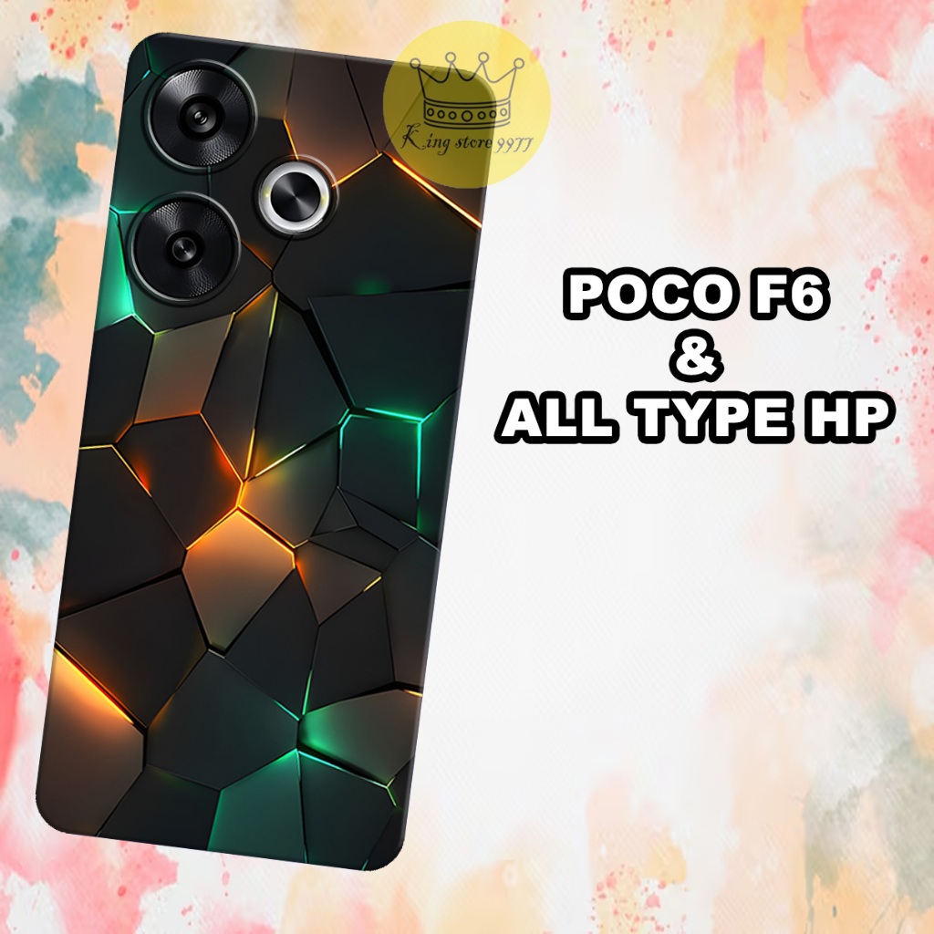 Jual (KS17) Softcase karet untuk POCO F6 2024 Motif gambar Abstrak ...