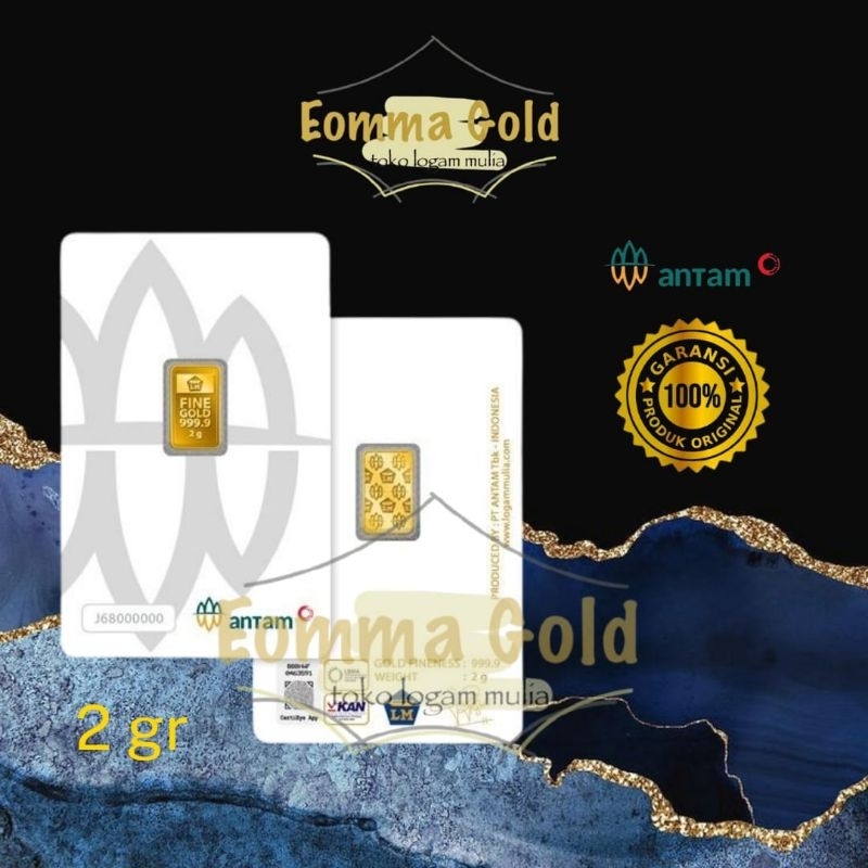 Jual [ANTAM TERMURAH] EOMMAGOLD Logam Mulia Antam (LM) 2 gram Certieye ...