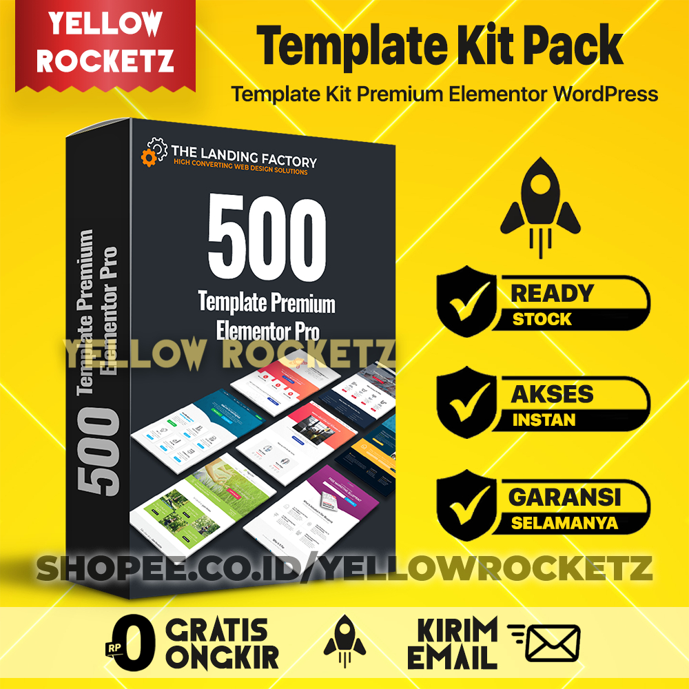 Jual The LandingFactory 500 Elementor Pro Premium Templates - JSON ...