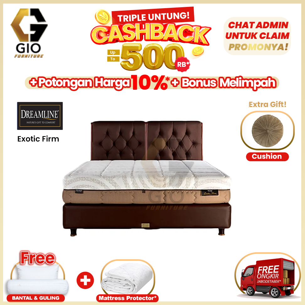 Jual Dreamline Set Kasur Spring Bed Exotic Firm (Fullset) | Shopee ...