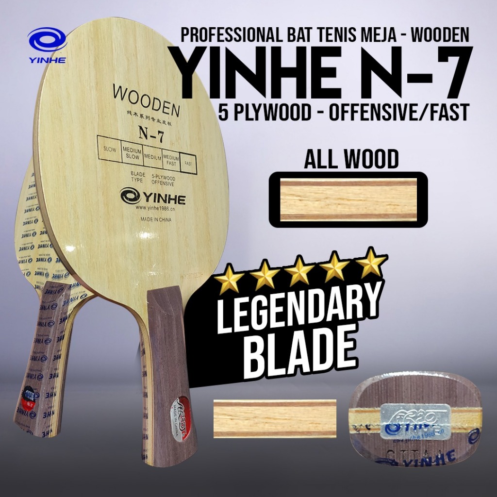 Jual Kayu Bat Tenis Meja Pingpong Yinhe N7 Offensive Fast Blade 5 Ply Wood Original | Shopee ...