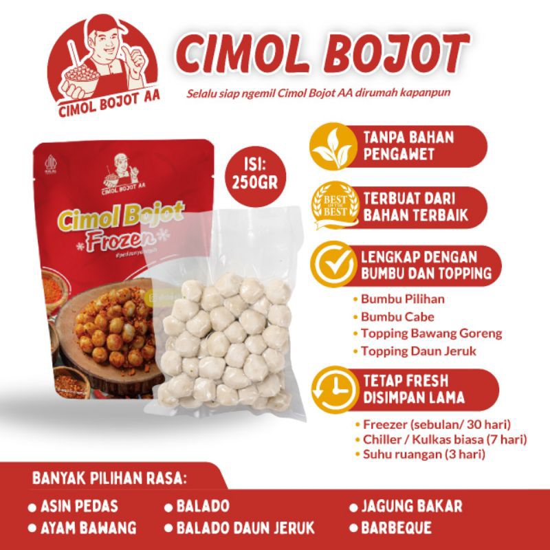 Jual Cimol Bojot AA Frozen Original 250GR | Shopee Indonesia