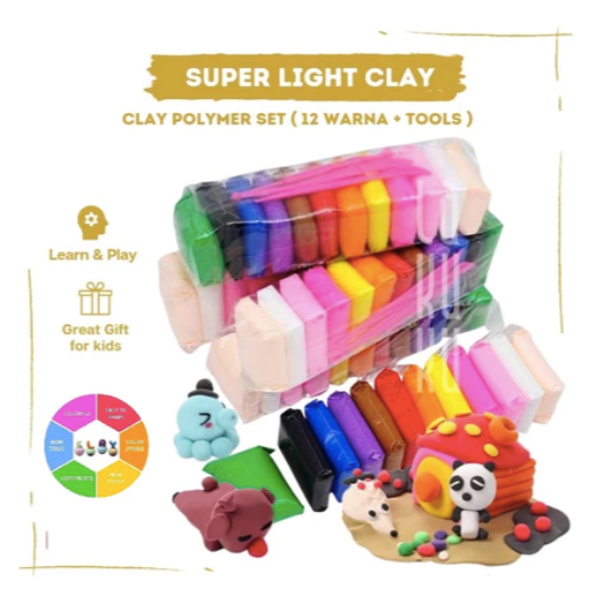 Jual ENISOO STORE - [1 PAK = 12 PCS] Polymer Clay Magic / Mainan Anak ...