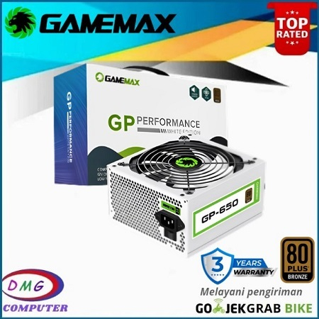 Jual Gamemax GP-650 PSU 650 Watt 80 Plus Bronze White | Power Supply ...