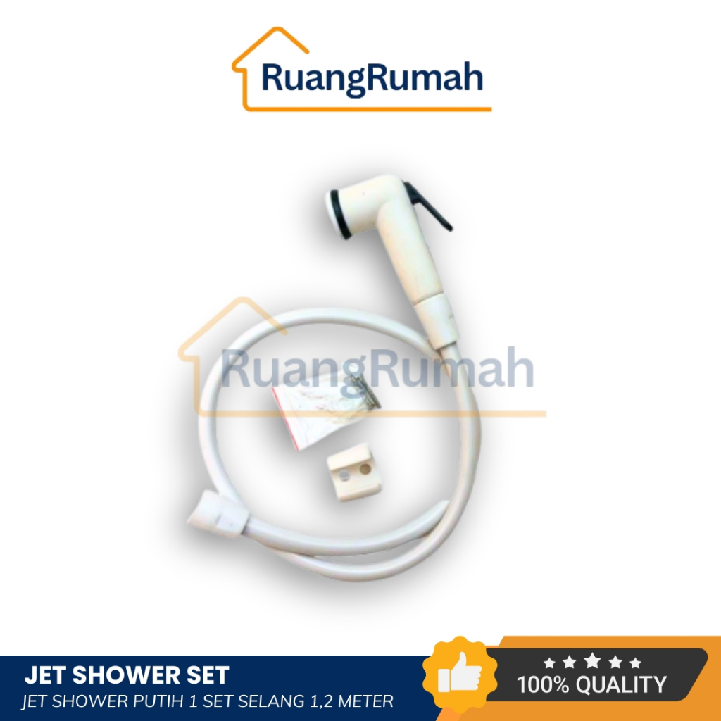 Jual Jet Shower Set Toilet Closet Duduk Shower WC Bidet Kloset Putih Plastik ABS Tebal | Shopee ...
