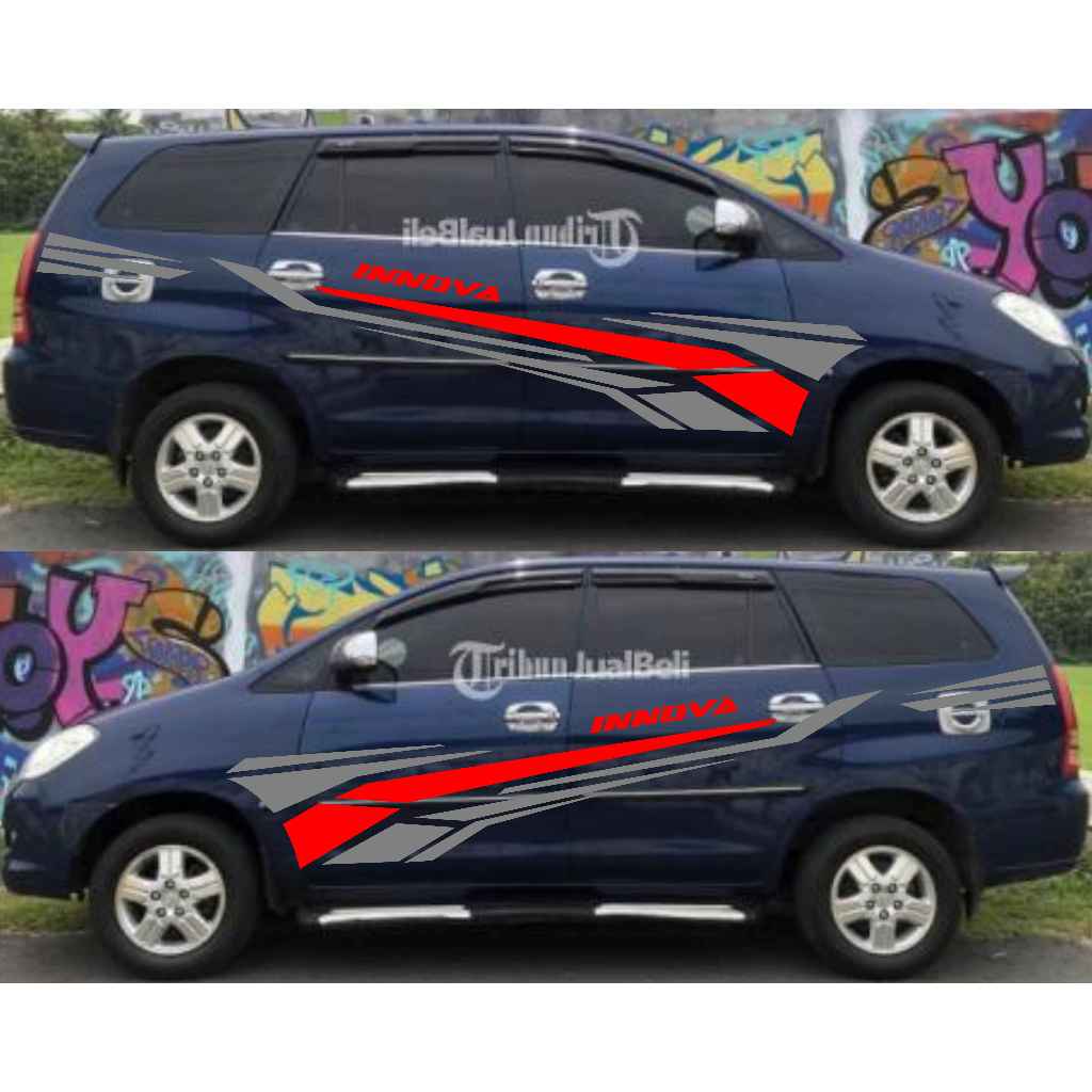 Jual 0016 cutting sticker mobil Innova desain custom nama dan warna ...