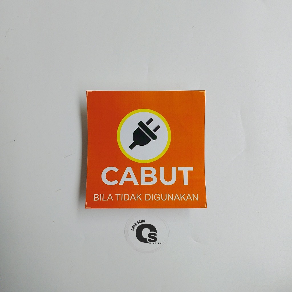 Jual Stiker Cabut Steker Bila Tidak Digunakan - Hemat Listrik - Stiker ...