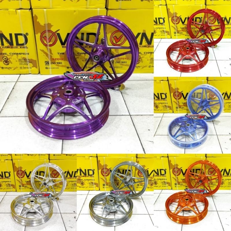 Jual VELG VND V SPEED V2 GENERASI KE 2 PALANG BINTANG AEROX NEW OLD RING 14 UKURAN 1.85/2.15/14 ...