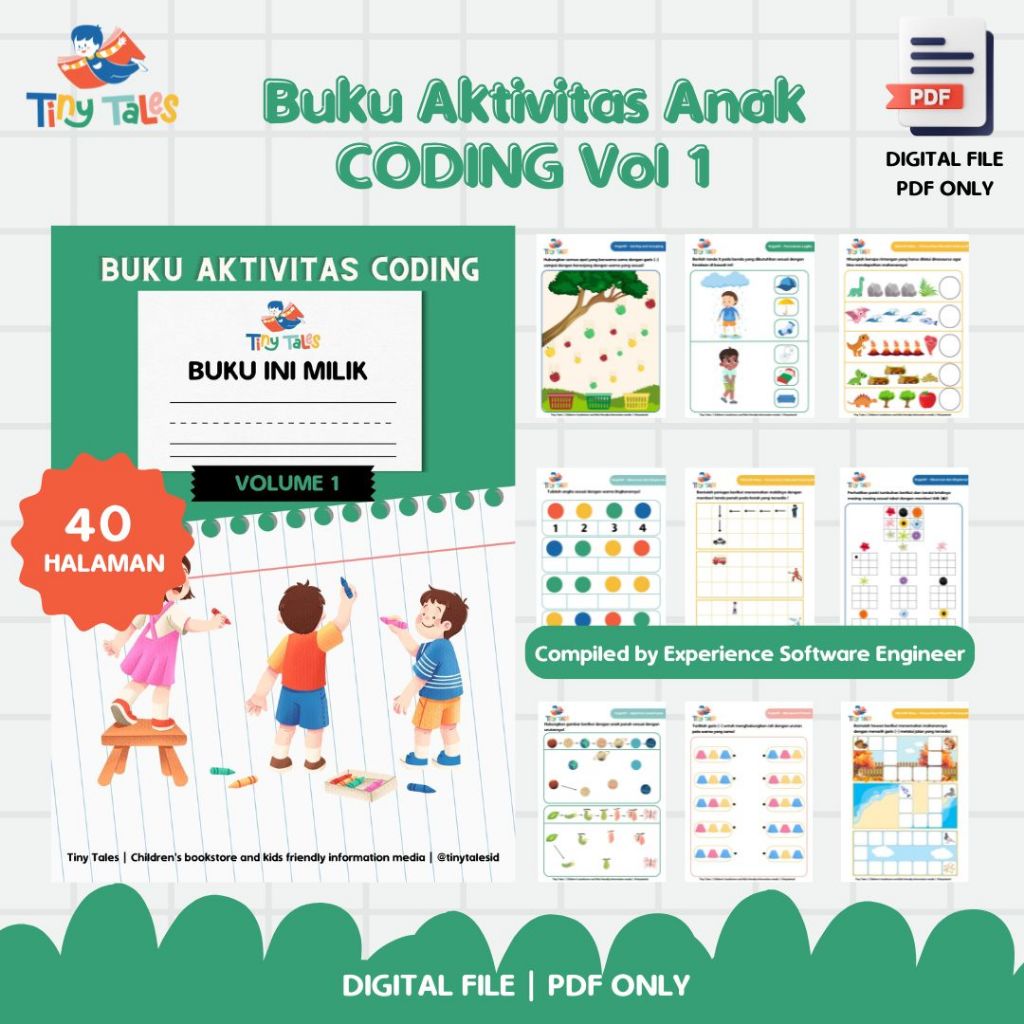 Jual VOL 1 PDF WORKSHEET - CODING ANAK 4-5 TAHUN (40 HALAMAN) | Shopee ...