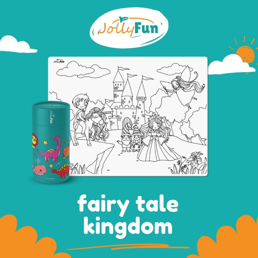 Jual Silicone Coloring Mat Reusable + Markers Set | Jolly Fun - Fairy ...
