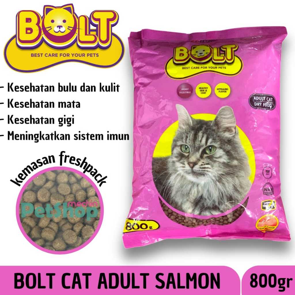 Jual BOLT CAT ADULT SALMON 800g (BENTUK BULAT) / KEMASAN FRESHPACK ...