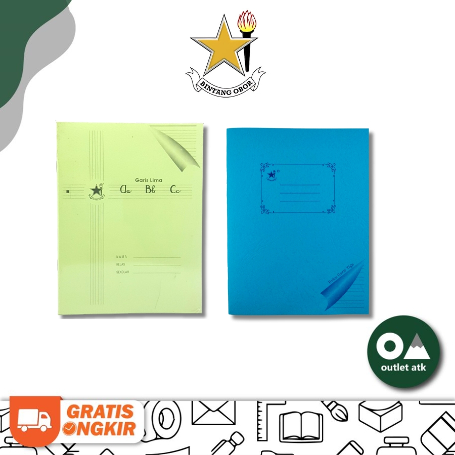 Jual Buku Tulis Halus Garis Tiga 3 / Garis Lima 5 BO 38 Lembar | Shopee ...