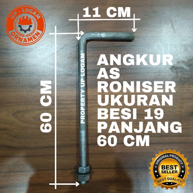 Jual Angkur Besi AS Roniser Ukuran 19x60 / BESI AS MULUS | Shopee Indonesia