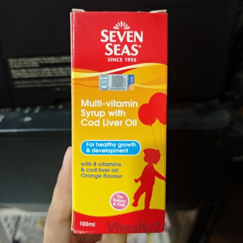 Jual Seven seas Multivitamin Syrup with cod liver oil 100ml / vitamin ...