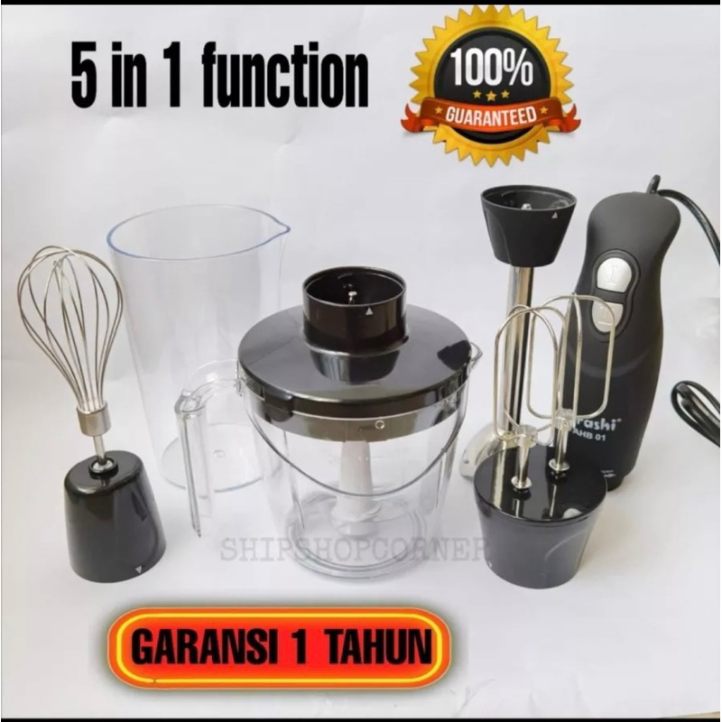 Jual Hand blender 5 in 1 Arashi AHB 01 blender mixer juicer | Shopee ...