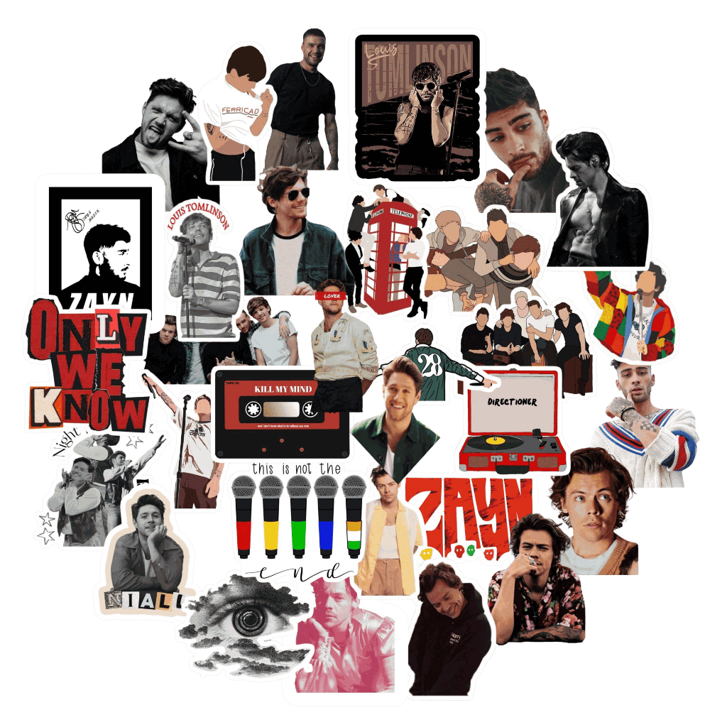 Jual One Direction Sticker Packs 30+ Pcs Anti Air Bahan Vinyl | Stiker ...