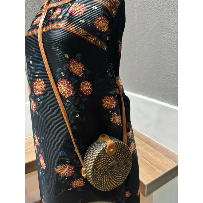 Jual Tas selempang rotan kecil bulat etnik khas bali (NEW) | Shopee ...