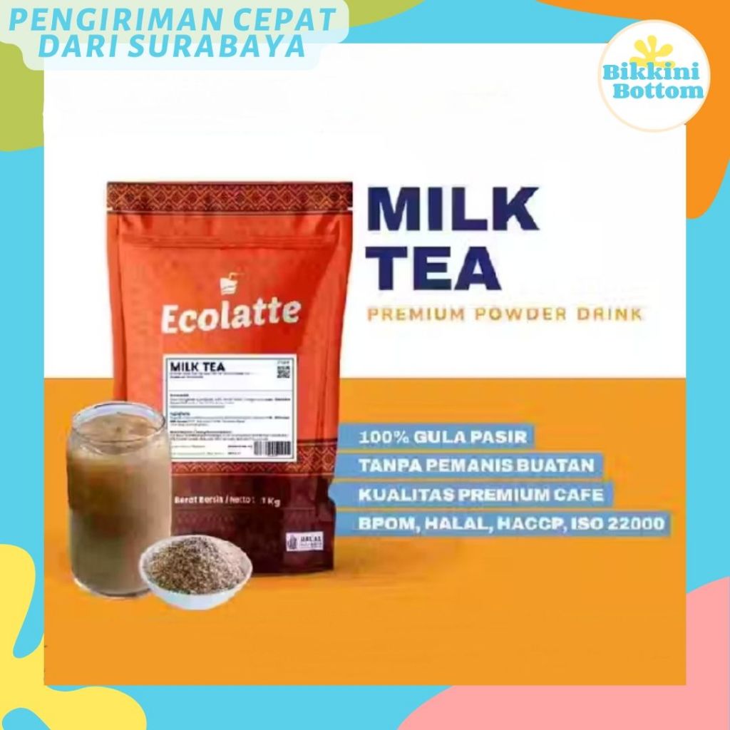 Jual Bubuk Minuman MILK TEA Ecolatte Premium 1kg Bubuk Minuman Rasa ...