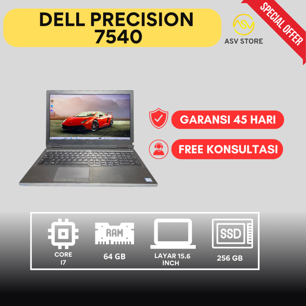 Jual DELL PRECISION 7540 CORE I7 RAM 64 GB SSD 256 GB | Shopee Indonesia