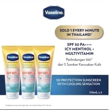 Jual Vaseline SPF 50 Multivitamin Icy Menthol | Shopee Indonesia