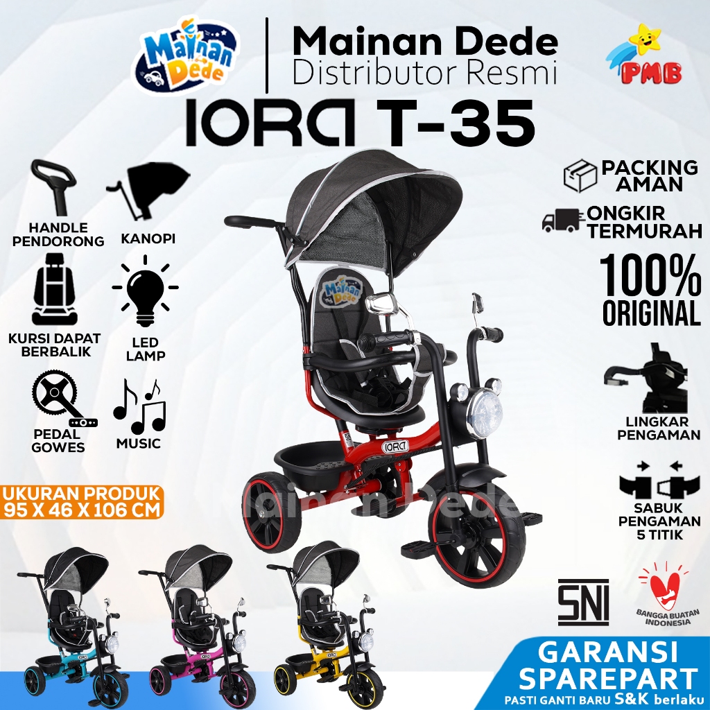 Jual Sepeda Tiga Roda Anak PMB IORA T35 Tricycle Murah | Shopee Indonesia