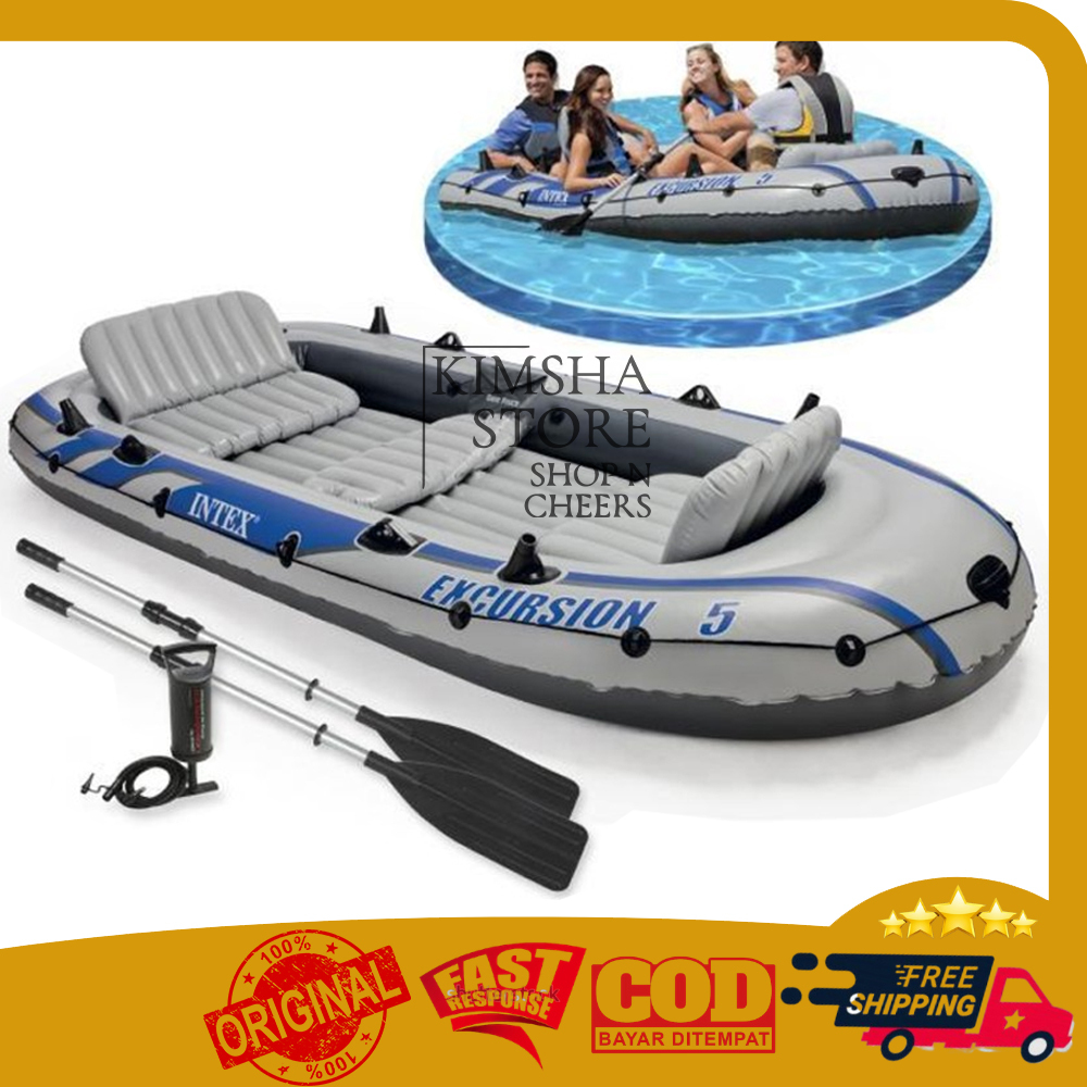 Jual Intex Excursion 5 Set Kapal Perahu Karet Renang Dewasa Inflatable ...