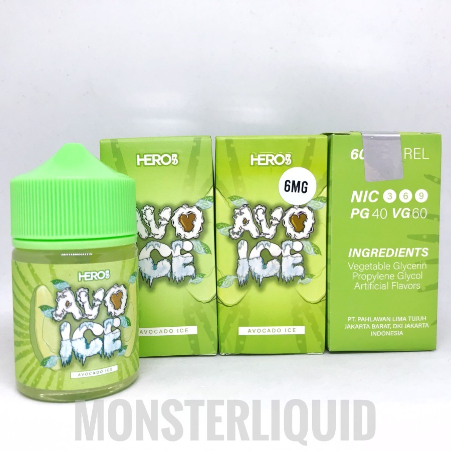 Jual AVO ICE AVOCADO ICE BY HERO57 3MG 6MG 60ML | Shopee Indonesia