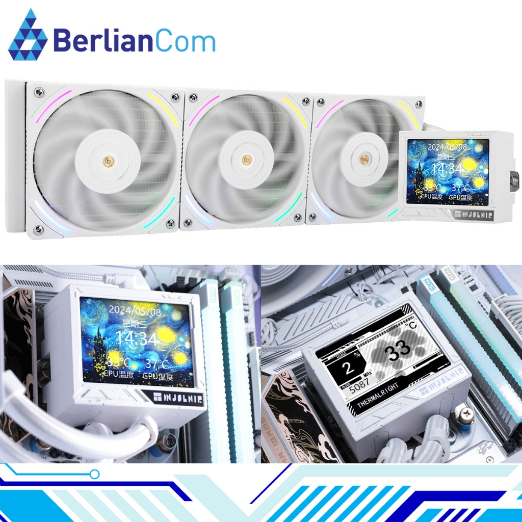 Jual THERMALRIGHT MJOLNIR VISION 360 WHITE ARGB w/ LCD Display CPU AIO ...