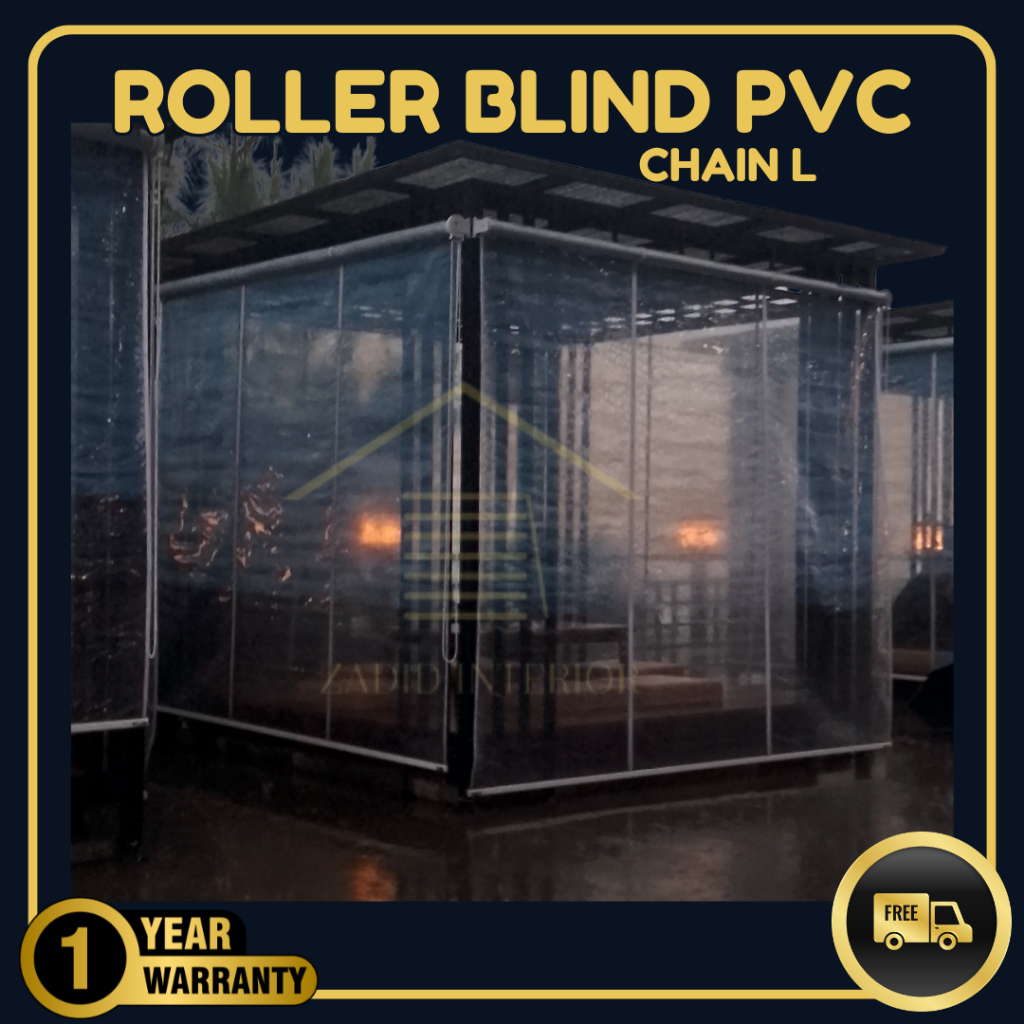Jual Roller Blind PVC Transparan - Tirai Gulung Outdoor Chain XL - Krey ...