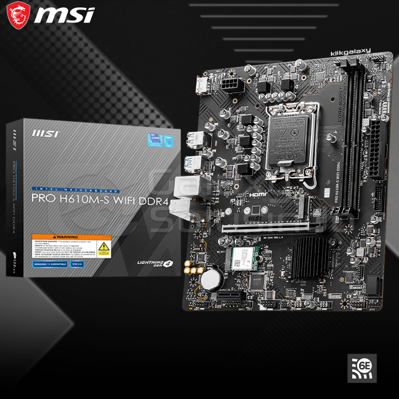 Jual MSI H610M-S PRO WIFI DDR4 - Intel H610 DDR4 Motherboard | Shopee ...