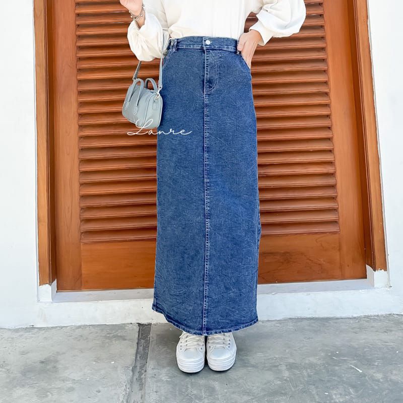 Jual ROK JEANS SKRIT THEANA STANDAR JUMBO KOREA STYLE DENIM WANITA ...