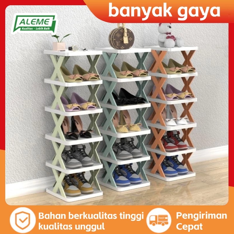 Jual Rak sepatu X tempat rak sepatu susun rak sendal tempat sendal rak ...
