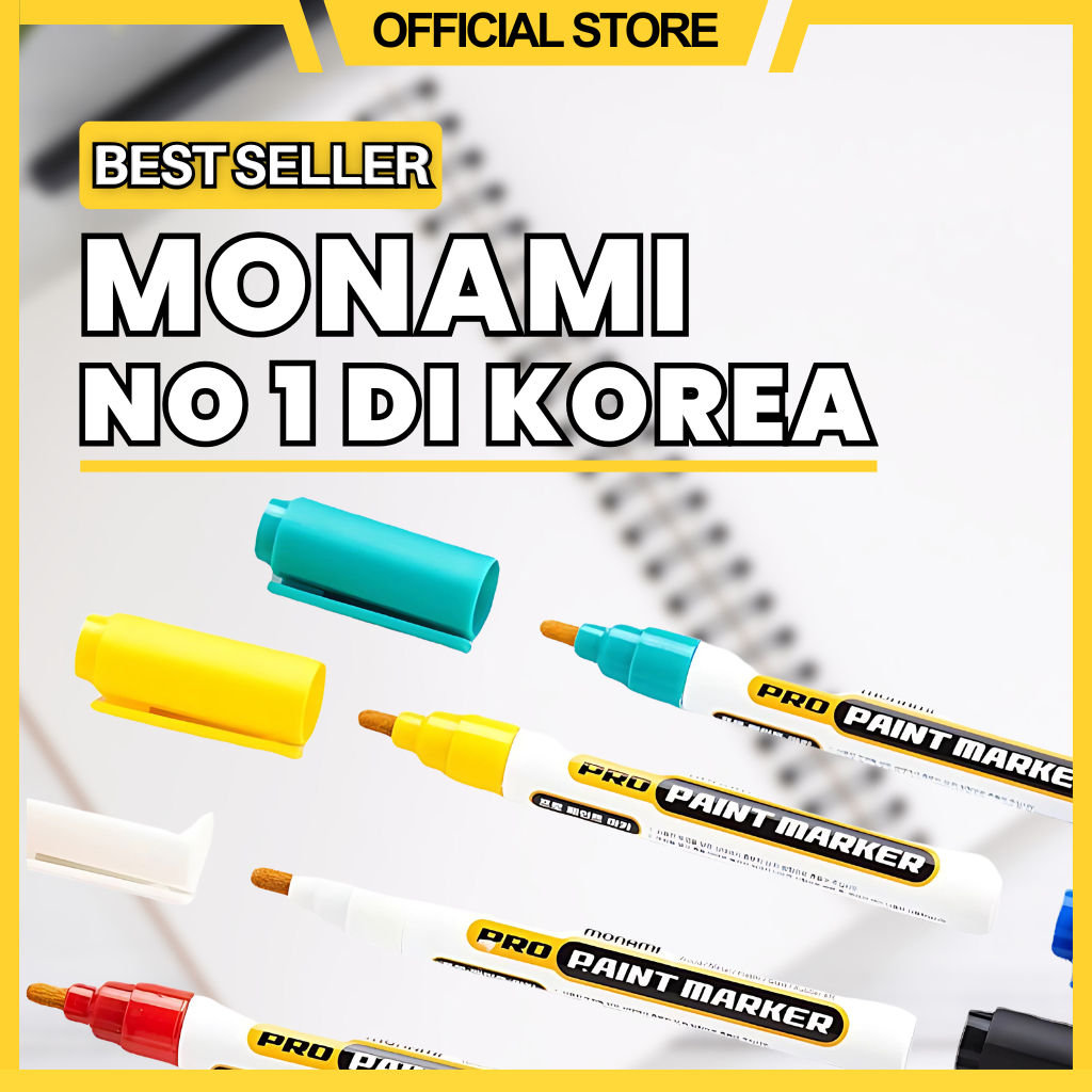 Jual Monami Pro Paint Industrial Marker With 12 Color (05023) | Spidol ...