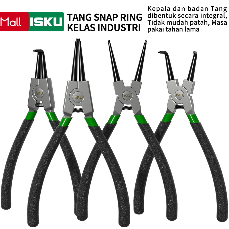 Jual ISKU Tang Snap Ring Set 4pcs Tang Circlip 7 Inch Set Tang Circlip ...